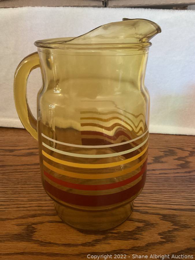 Amber Glass Pitcher